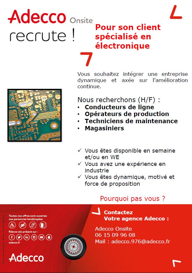 Affiche Adecco Onsite | Mission Économique de la Communauté de Communes ...